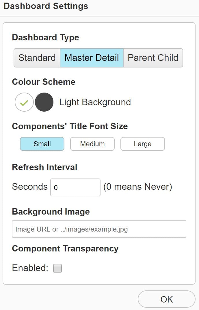 Creating a Master-Detail dashboard