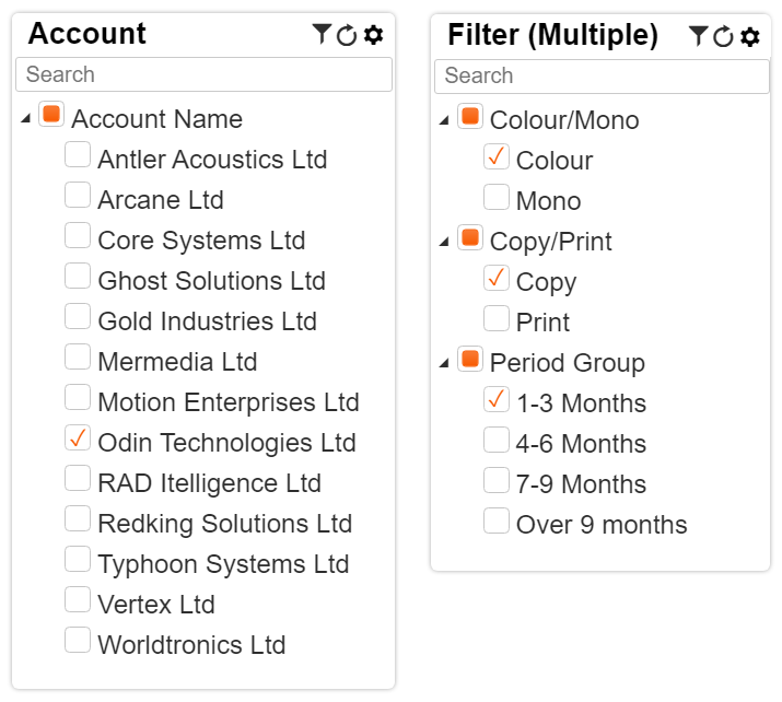 Creating a filter component